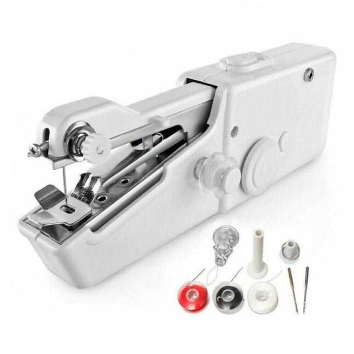 Portable Handheld Sewing Machine Mini Stitch Sew Needlework Cordless ...