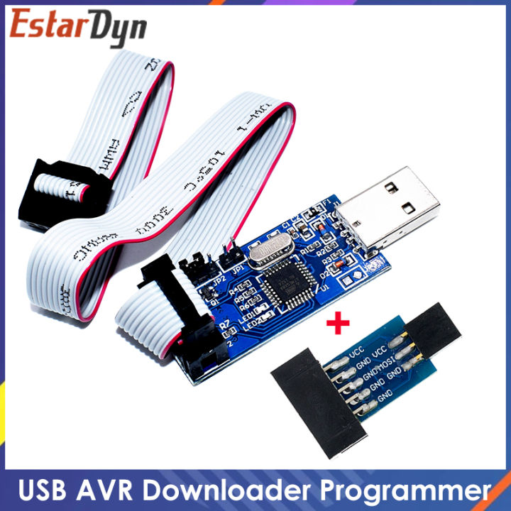 USBASP USBISP AVR Programmer USB ISP USB ASP ATMEGA8 ATMEGA128 Support Win7 64K 10Pin To 6 Pin ...