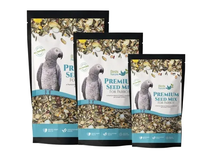 BirdsNature Premium Seed Mix Food 1kg for African Greys Parrot ...