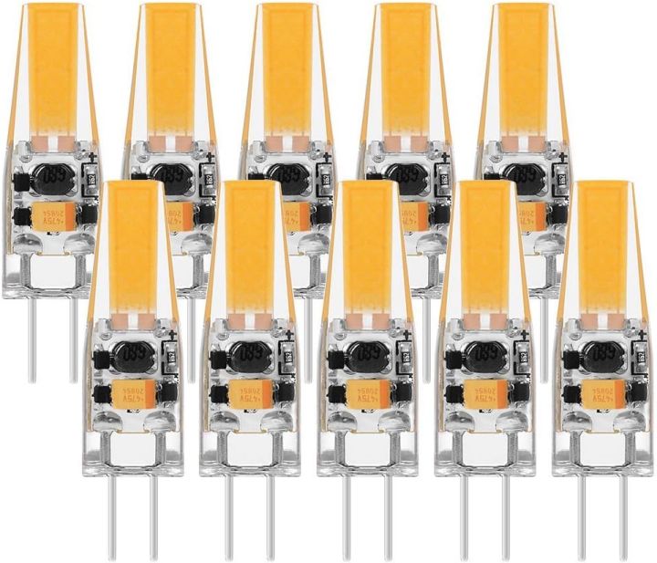 10Pcs G4 LED COB Dimmable Mini Lamp 6W Bulb AC DC 12V 220V Candle ...