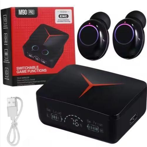 M90 Bluetooth Earphones 5.2 Wireless Headset Touch Control Stereo ...