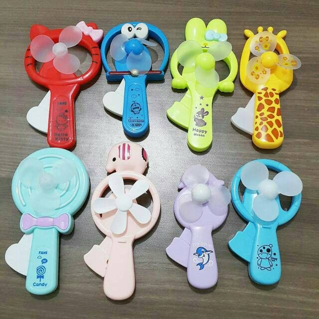 Pack of 1 Fancy Handheld Push Fan - Assorted Designs and Random Colors ...