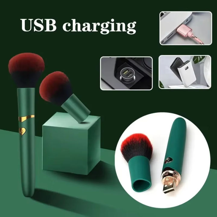 2 In 1 Electric Multi-Function Soft Fluffy Portable Foundation Brush ...
