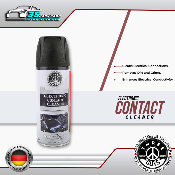 THREE GUYS Electronic Contact Cleaner Spray 450ml – Fast Drying Formula ...