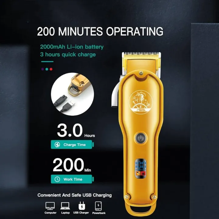 DALING 1538B Electric Hair Clipper Rechargeable Shaver Beard trimmer ...