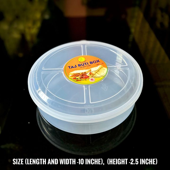 1 PC TAJ Plastic Ruti Box - Round Container Ruti Box Food Grade (Taj ...