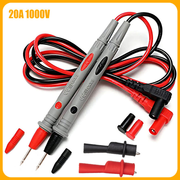 NEW Digital Multimeter Probe Test Leads 1000V 10A 20A Universal Multi ...