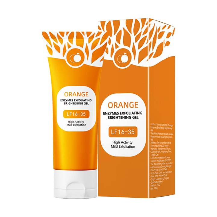 Natural Whitening Orange Exfoliating Brightening Gel for Face. Deep ...