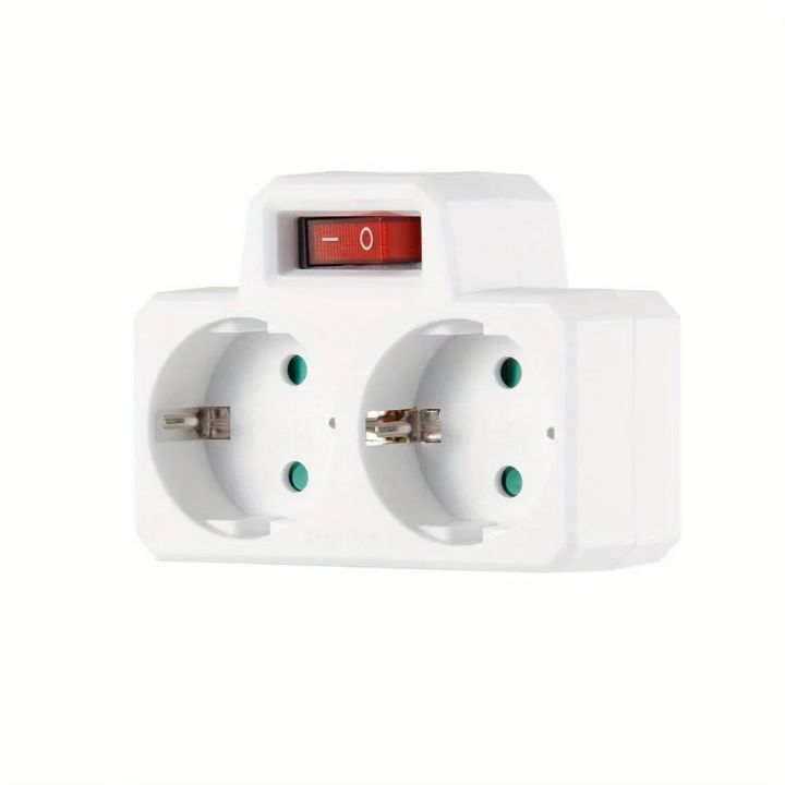 2 Compartment 16A 250V EU Socket Multiple Plug Socket Standard Socket ...