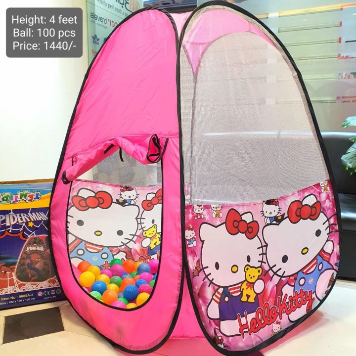 Big Size Hello Kitty Tent Play House With 100 Plastic Sea Balls For ...