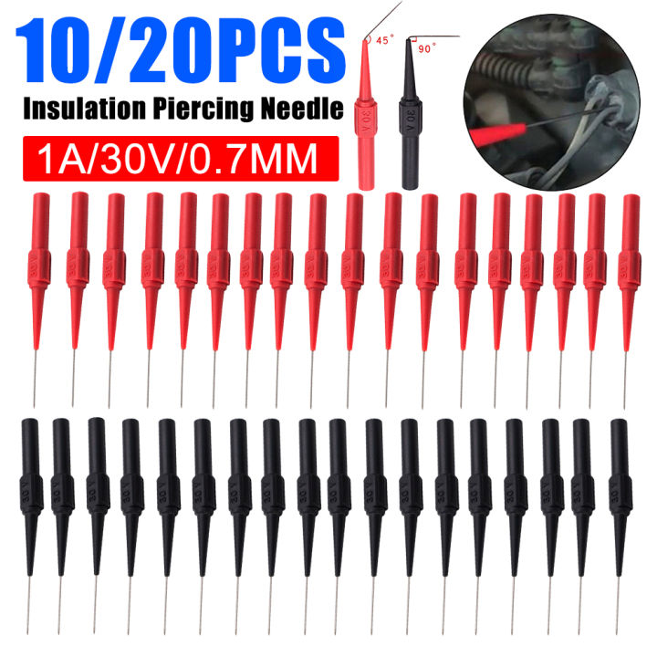 20Pcs 30V Diagnostic Tools Multimeter Test Lead Extention 0.7MM Back ...