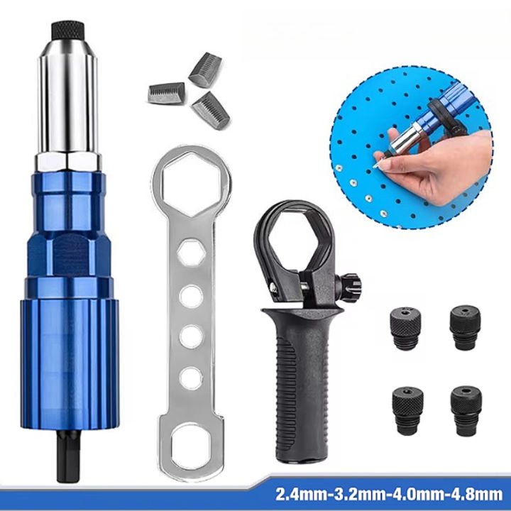 Electric Rivet Gun Adapter, Home Pull Rivet Tools Cordless Riveting ...