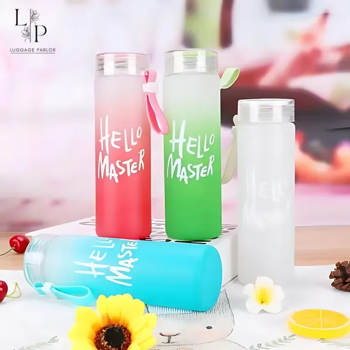 Hello Master Glass Bottle | 480ml Stylish Water Bottle with Rope ...