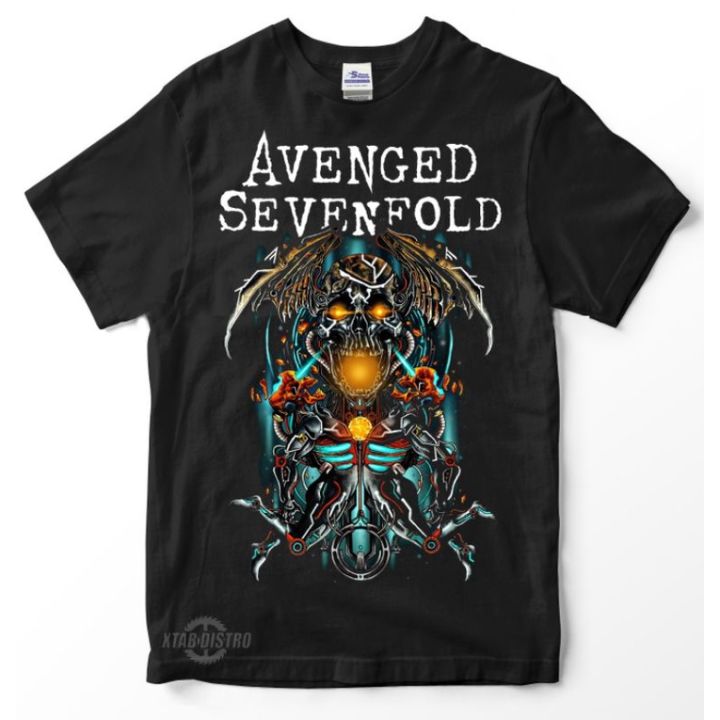 Avenged Sevenfold 3-logo hail premium t-shirt A7X Hail to the King Kaos ...
