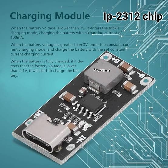 Usb Type C 3A High Current Ip2312 Polymer Ternary Lithium Battery Quick ...
