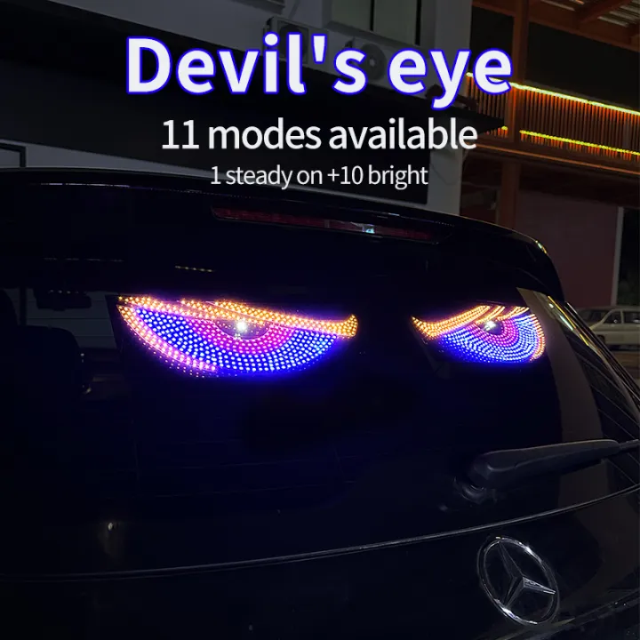 Devil's Eye Car Lights Blink Truck Rear Window LED Display Dynamic Eyes ...