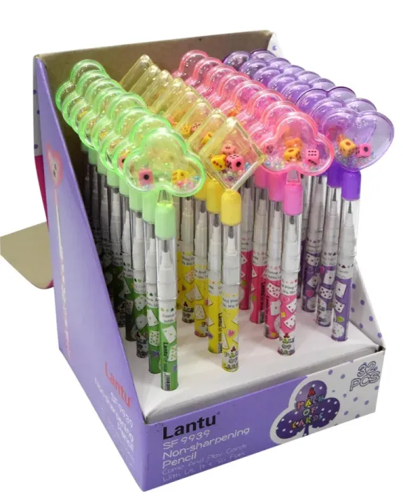 Non sharpening Pencils-Stacking Nib changing pencils-pack of 4- fancy ...