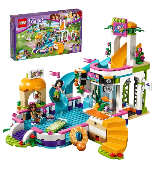 MN Heartlake Summer Pool Friends Party House Lego 639 pcs Building ...