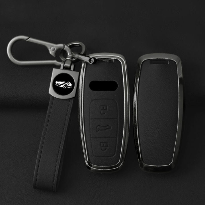 Metal Car Key Case Cover Protect Shell For Audi A3 A4 B9 A6 C8 A7 S7 4K ...