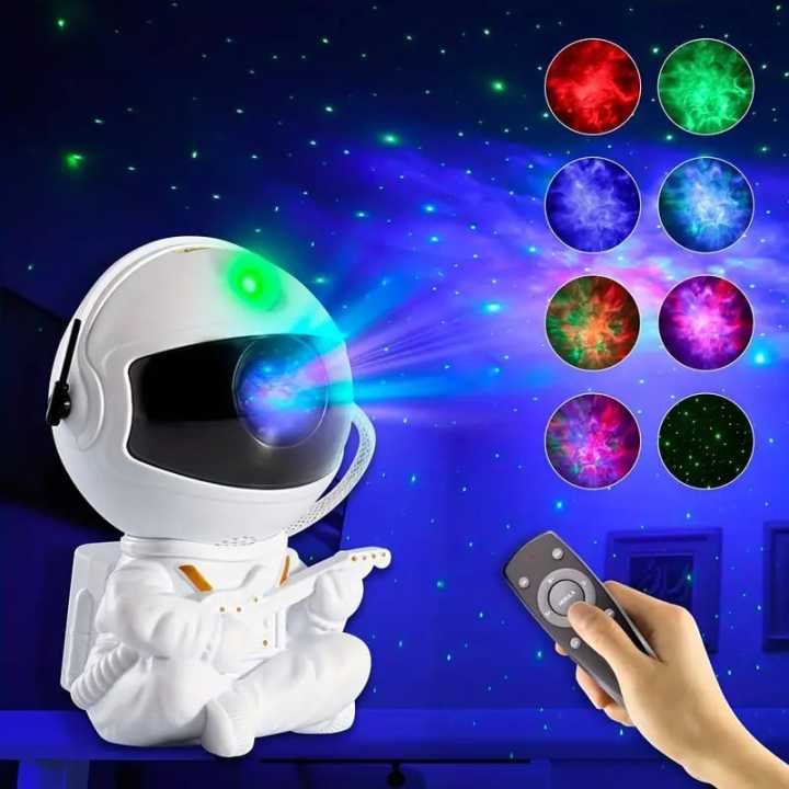 Astronaut Galaxy Star Projector Night Light - USB-Powered LED Nebula ...