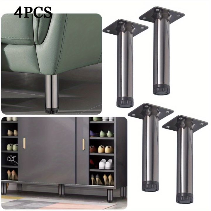 4pcs New design Gun Grey 15cm height-adjustable furniture legs ...