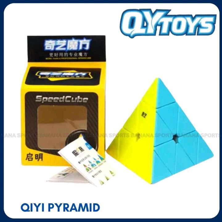 Original Qy toy pyramid Rubik's cube QY pyraminx 3by3 strickless magic ...