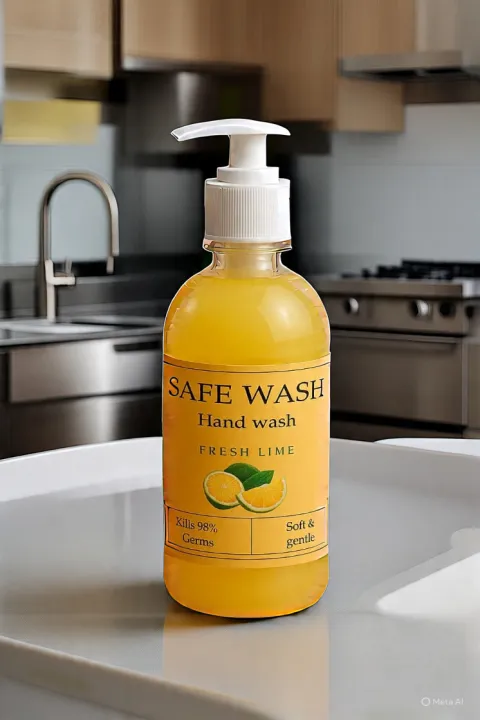 Safe Wash Hand Wash – 250ml | Antibacterial Liquid Soap | Lemon ...