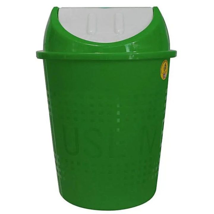 Bagmati Green Round Plastic Swing Bin | Daraz.com.np