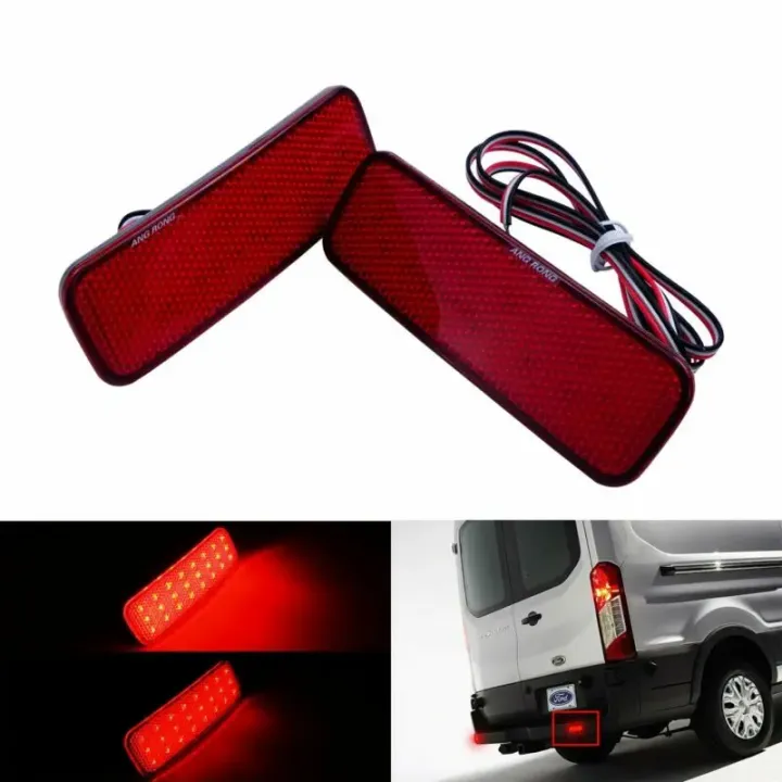 For Ford Transit Van Custom Connect 2013-up Red LED Rear Bumper ...