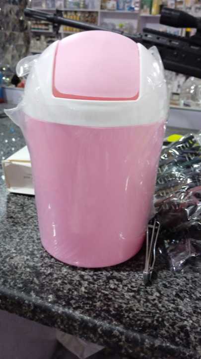 Mini Plastic Dustbin – 1 Liter – Compact Trash Bin for Desk, Kitchen ...