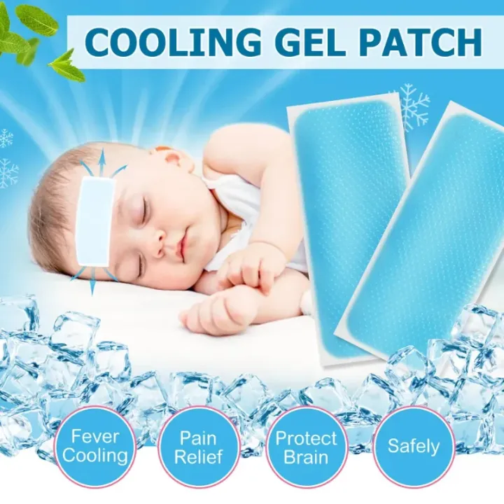 6/10/20pcs Cooling Gel Patch Effective Fever Can Relieve Headache Body ...