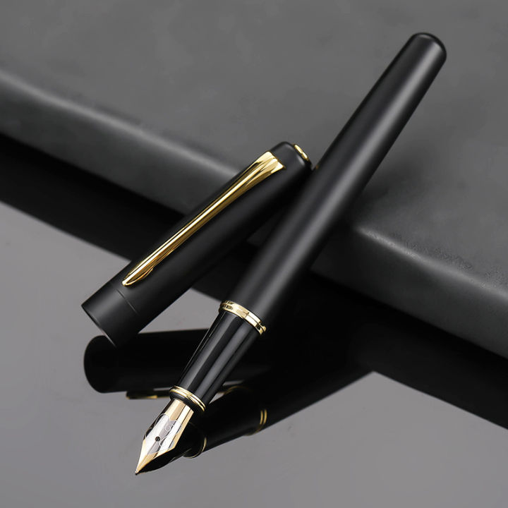 Metal Fountain Pen Black Blue Luxury Elegant Pens 0.5mm Nib Ink Pens ...