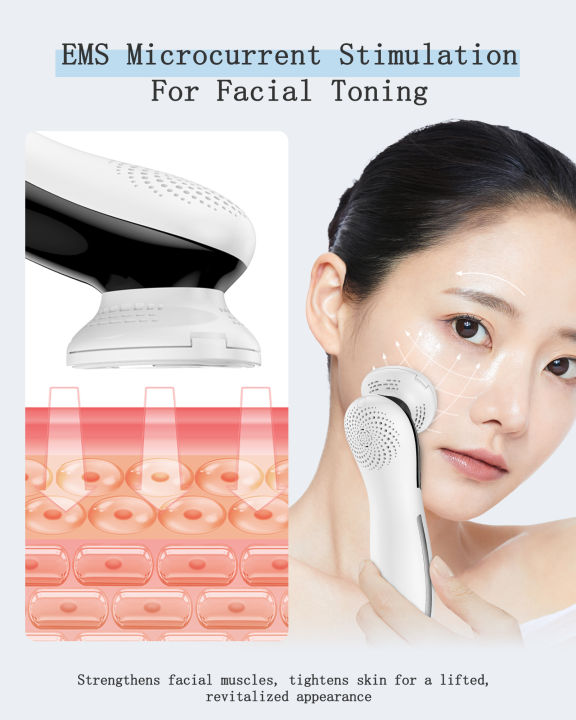 MAXGROOM EMS Facial Massager Face Lifting LED Photon Deep Clean Eye ...