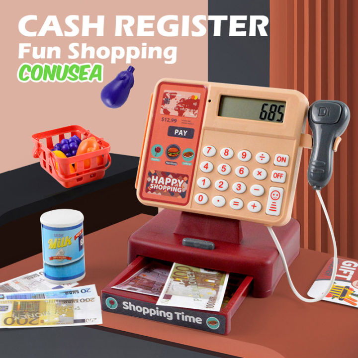 Children's Toys Cash Register Cashier Toy Calculator Puzzle Play Toy ...