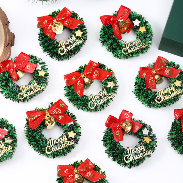 5pcs Christmas Wreath Simulation Wreath Shooting Prop Background ...