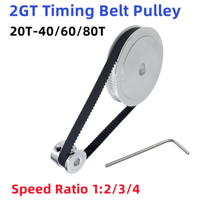 GT2 Timing Belt Pulley 20teeth 2GT 40T 60T 80 Teeth Bore 5/8mm ...