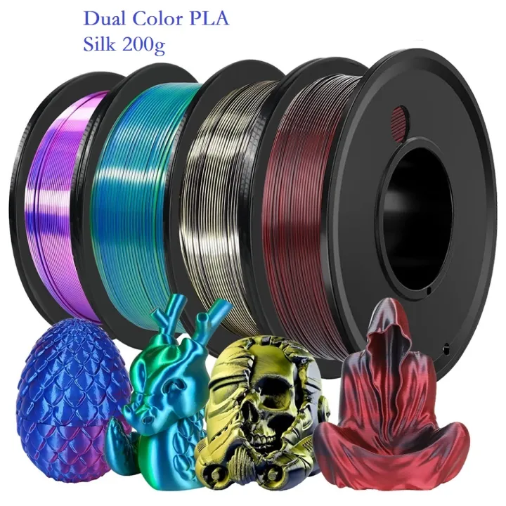 200G Dual Color Filament Silk PLA 1.75mm FDM 3D Printer Plastic ...