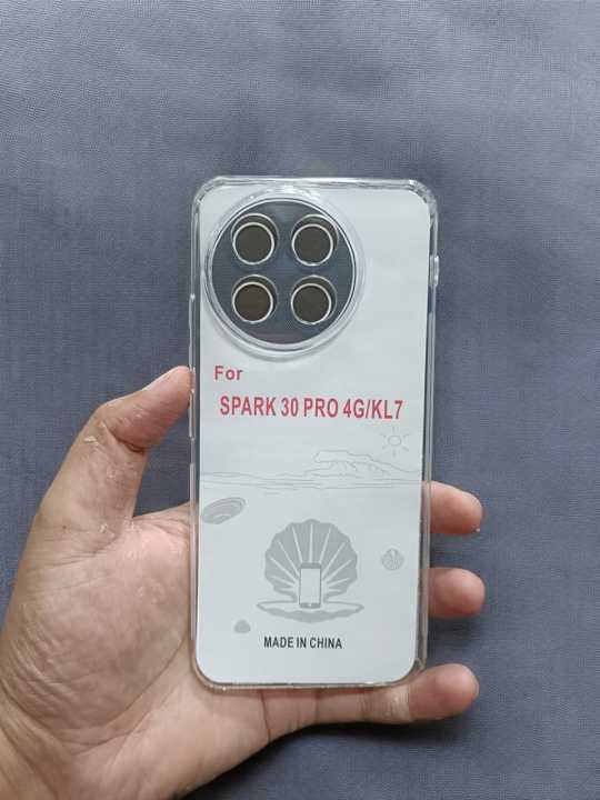 Techno Spark 30Pro Transparent Jelly Back Cover with Shockproof | Daraz.pk