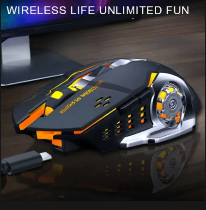 2.4GHz Chargeable Wireless Gaming Mouse With RGB Lights Optical Mice ...