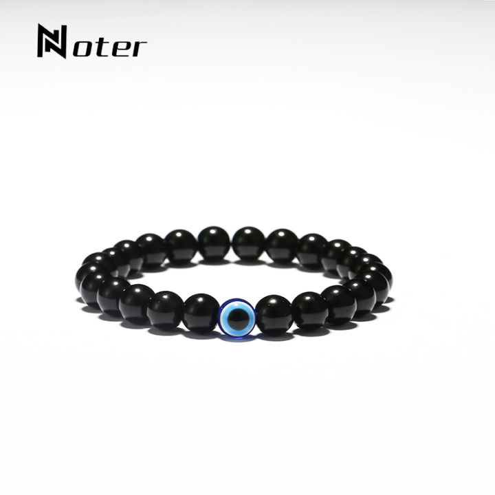 Minimalist 4mm 6mm 8mm Black Obsidian Bead Natural Stone Bracelet ...