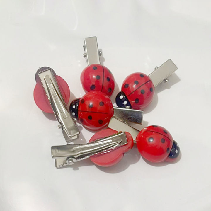 Creative 10Pcs Simulated Ladybug Hair Clips Animal Insect Hair Clips ...