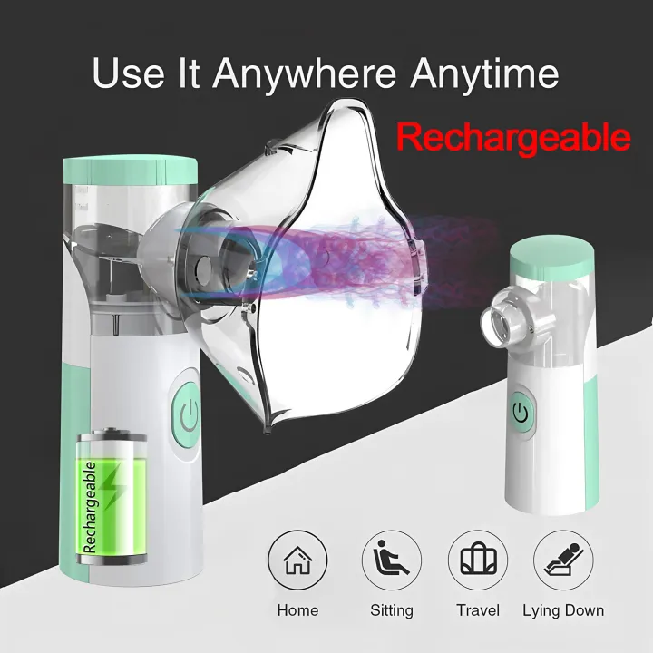 Usb Rechargeable Handheld Autoclean Inhale Nebulizer Mesh Atomizer ...