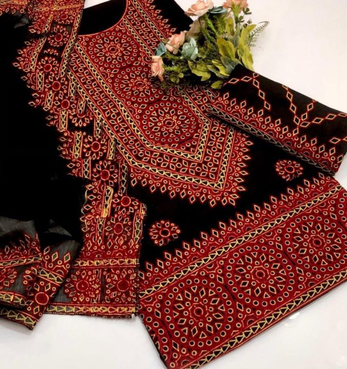 Computer ARI WORK SINDHU SUIT LAWN 3PC | Daraz.pk