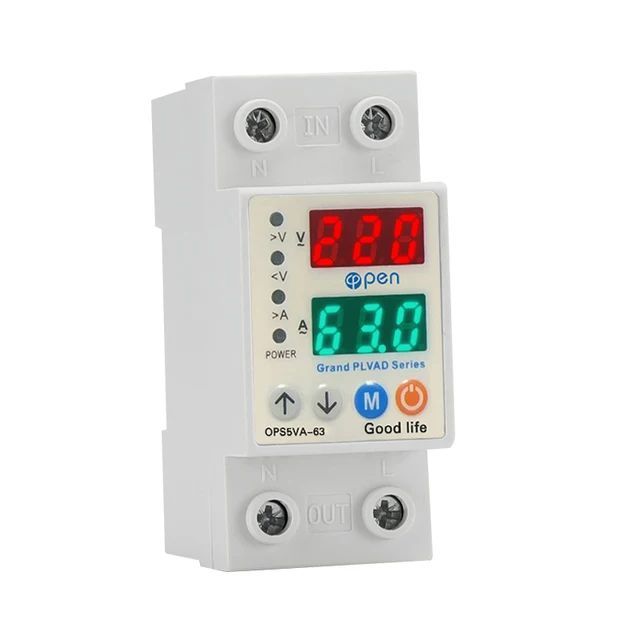 Adjustable over under voltage current protector 40A/63A- genuine open ...