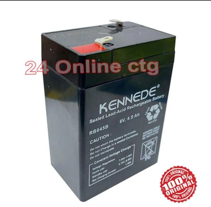 Lead Acid 6v 4.5Ah Kennede Battery For Rechargeable Fan Kids Ride On ...