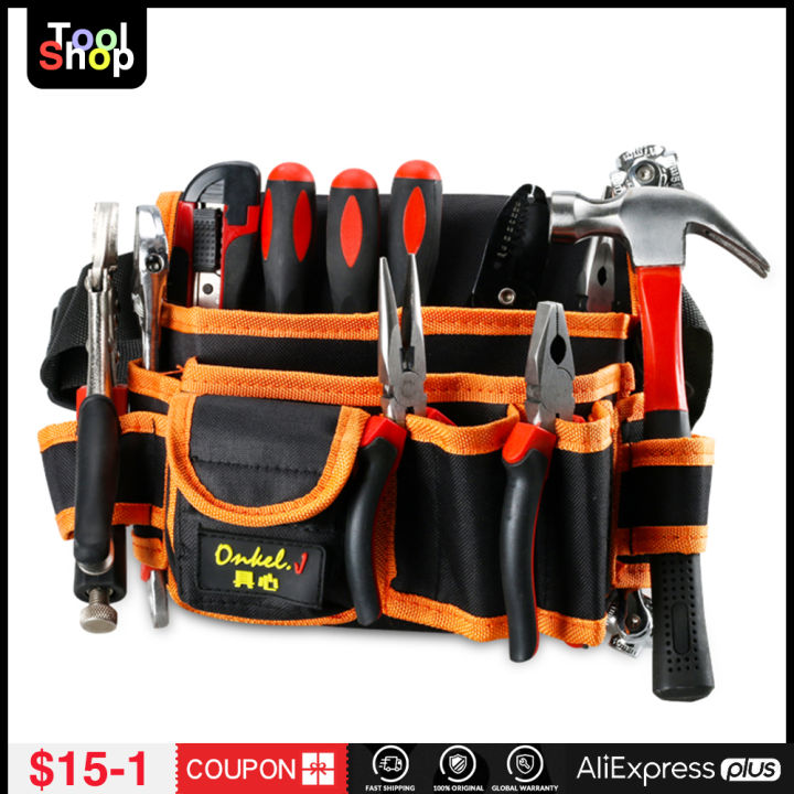 Multi-functional Electrician Tools Bag Waist Pouch Belt Storage Holder Organizer Garden Tool ...