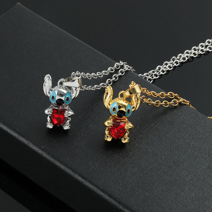 Disney Lilo & Stitch Metal Stitch Pendant Necklace, Neck Chain ...