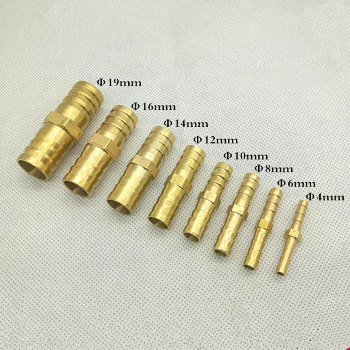 4mm 5mm 6mm 8mm 10mm 12mm Brass Straight Hose Pipe Fitting Equal Barb ...