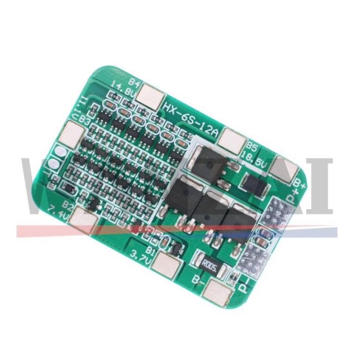 6S 15A 24V PCB BMS Protection Board for 6 Pack 18650 Li-ion Lithium ...