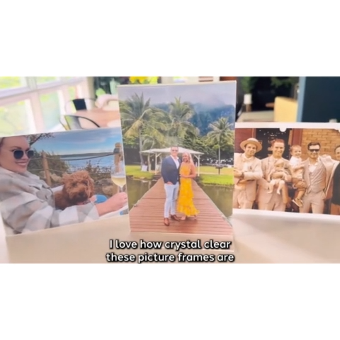 Photo Booth Frame – 7x5 Inch Clear Acrylic Display | Slanted Back ...